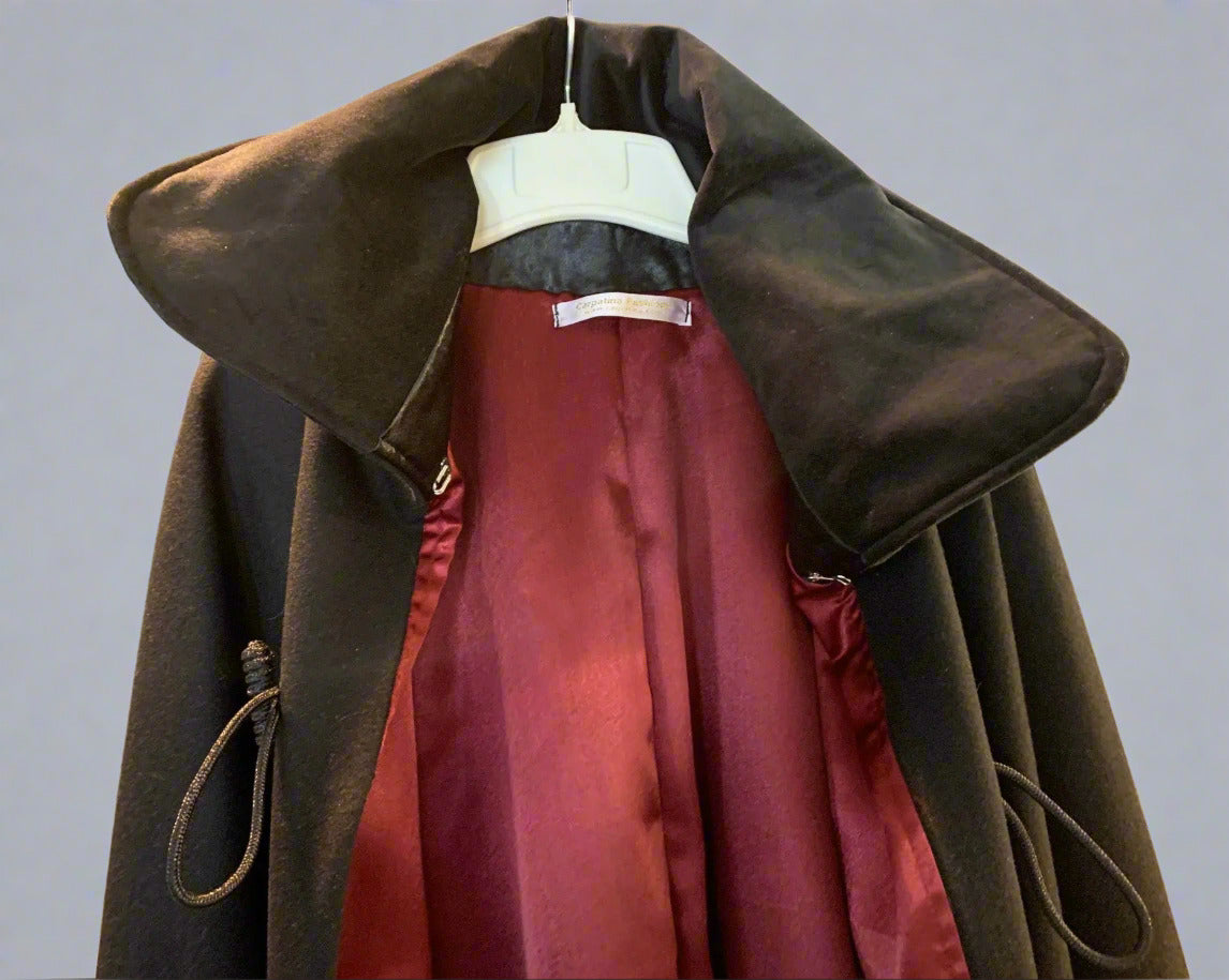 Boat Cloak Naval Black Wool Cape – Carpatina