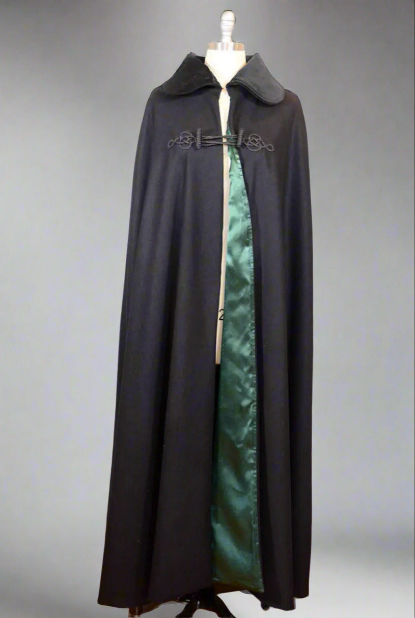 Boat Cloak Naval Black Wool Cape – Carpatina