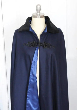 Boat Cloak Navy Blue wool Cape - Elegant FDR Military Cloak Style ...